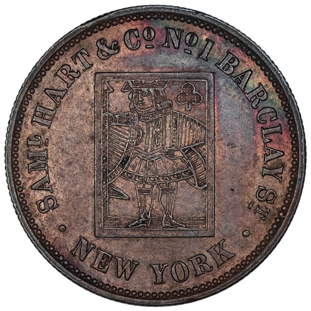 (1854-1857) Samuel Hart & Co. Merchant Token - Choice About Uncirculat